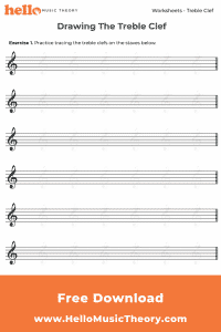 How To Draw A Treble Clef: Guide + Worksheet | HMT