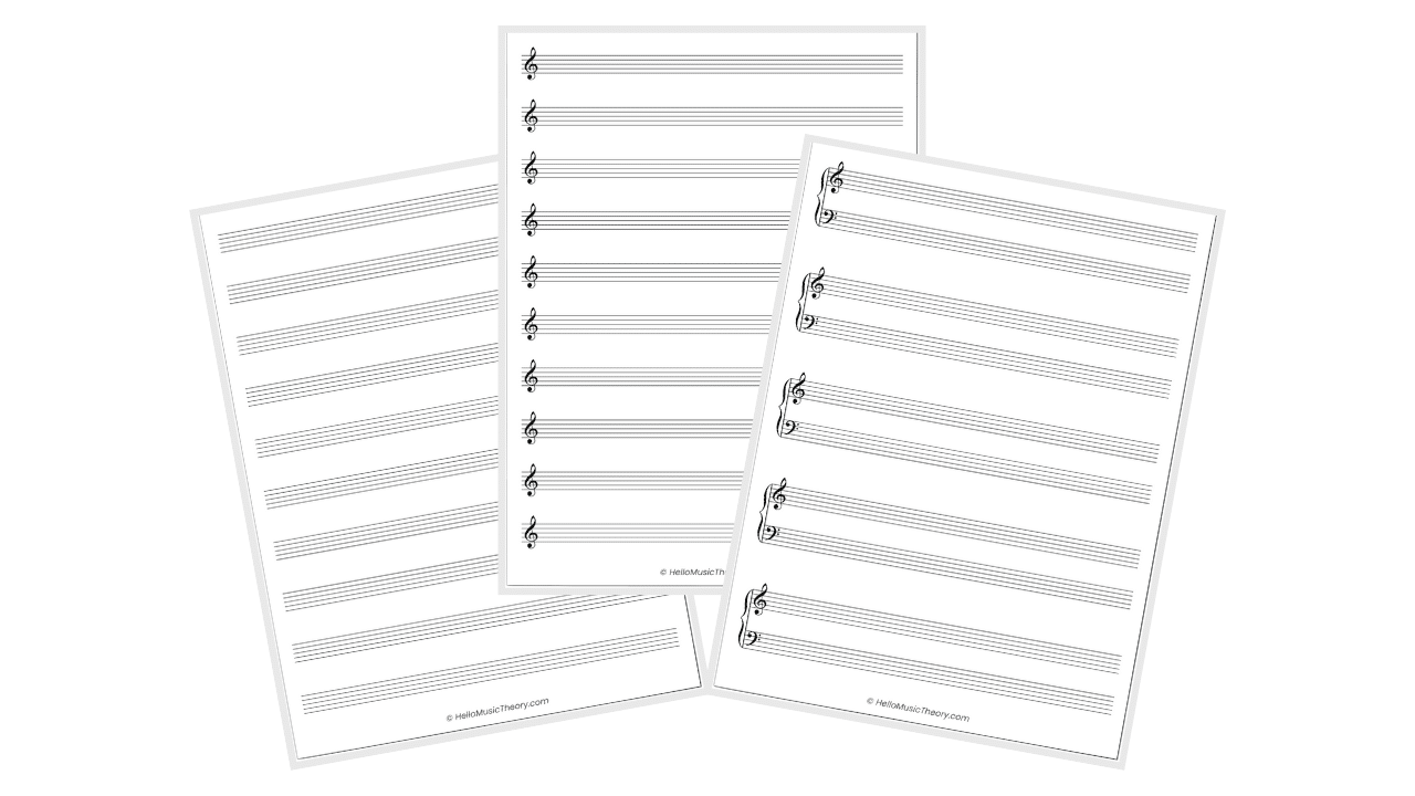 Blank Sheet Music: Free Printable Manuscript Paper