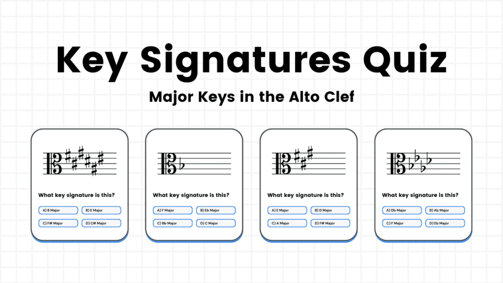 Treble Clef Key Signatures Quiz